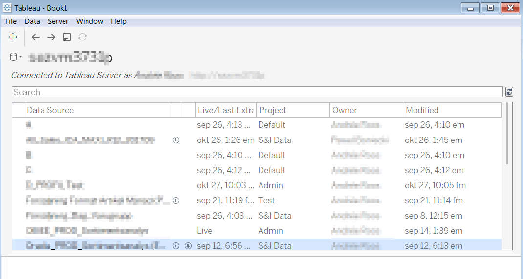 Idea Enhance Tableau Server Datasource Import Interface In Tableau Desktop {archived}