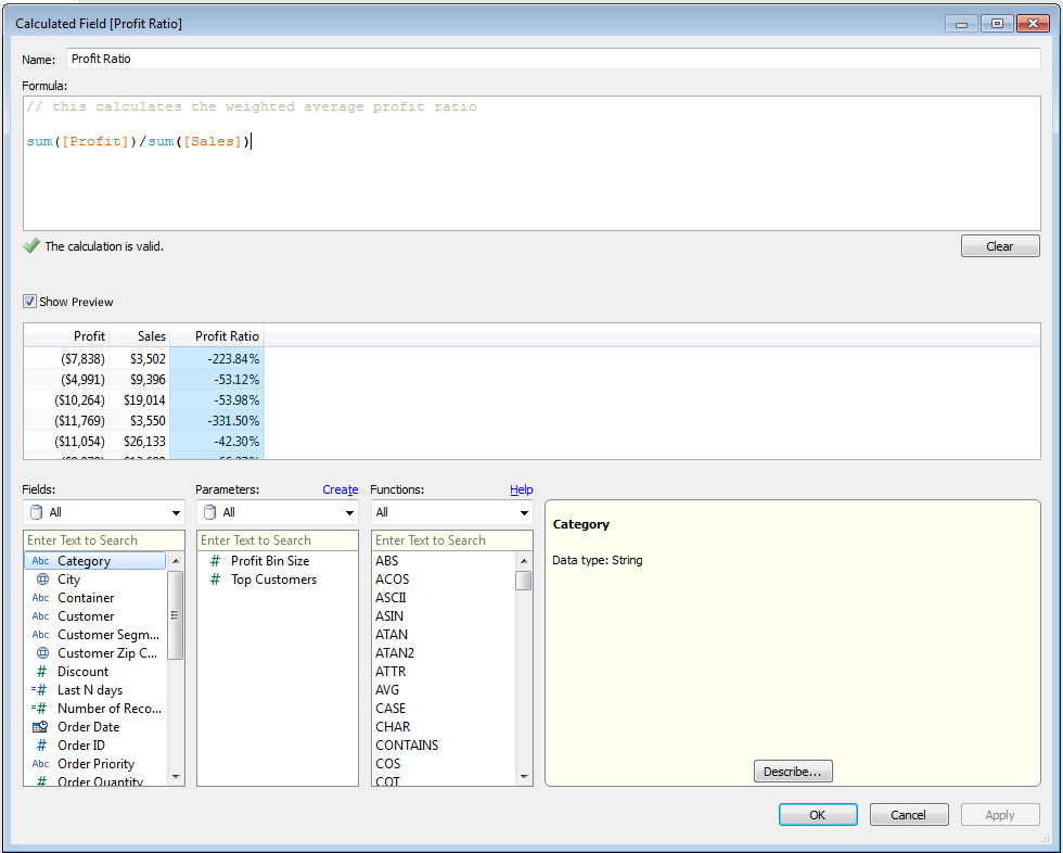 Idea: Show Results in Calculated Field Dialog Box