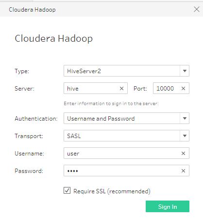 Idea: Tableau Prep - Initial SQL link/box for Cloudera Hadoop Connection