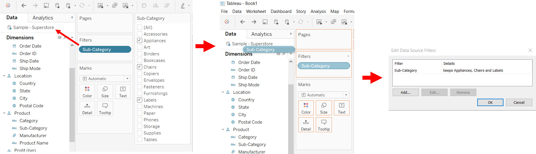 Idea: Ability to pass a filter from the filter shelf to a data source ...