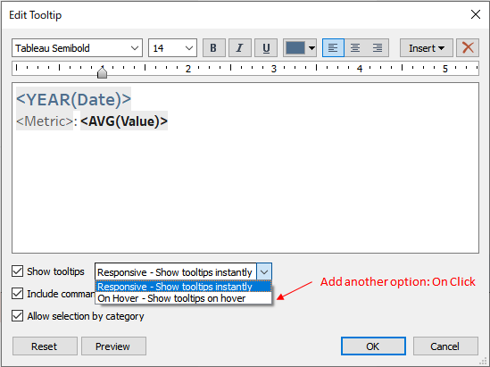 Idea: Show tooltip On Click