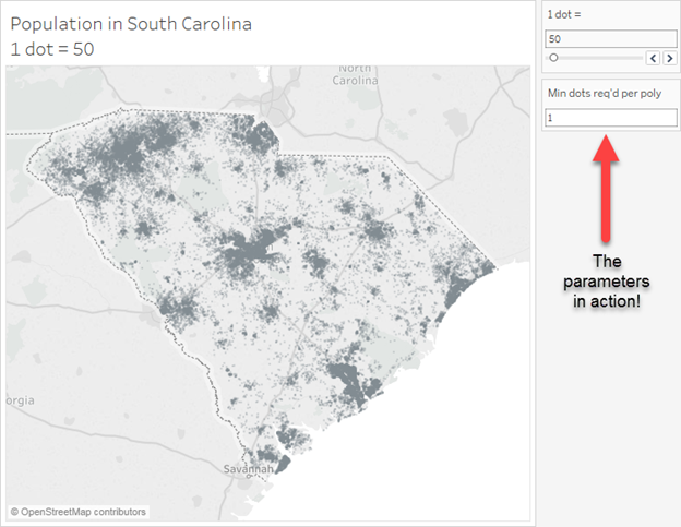 Dot Density Maps In Tableau Postgresql
