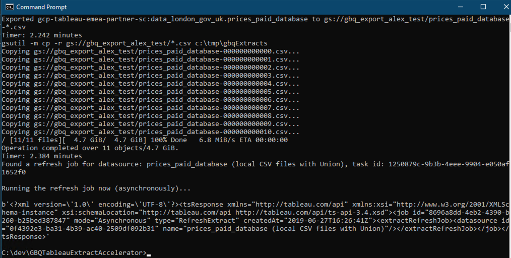 3-step script solution for fast Google BigQuery Extracts