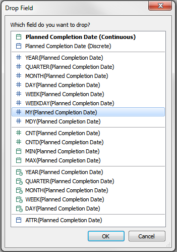 Creating a Tableau calendar from project data.