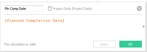 Creating a Tableau calendar from project data.