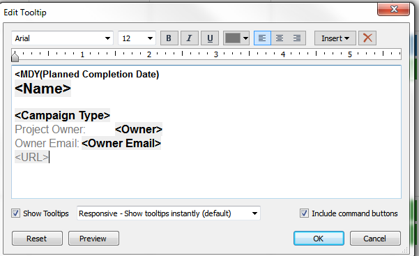Creating a Tableau calendar from project data.