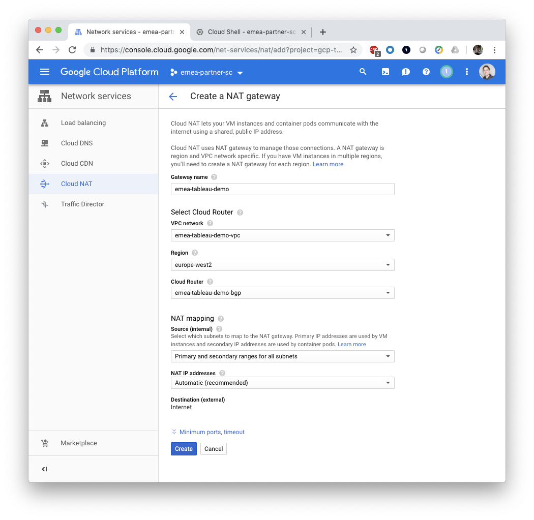 Setting up Tableau Server (Linux) on Google Cloud Platform