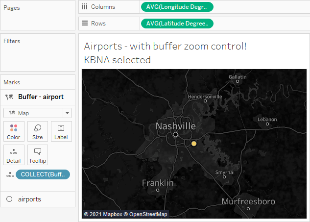 Custom map zoom with buffer and layers