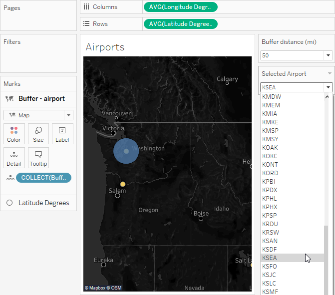 Custom map zoom with buffer and layers