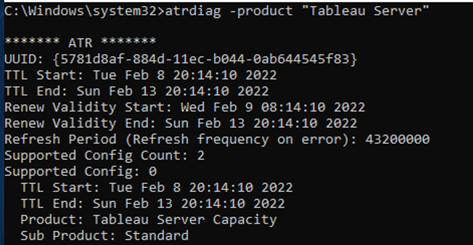 Server ATR Licensing in Tableau Server