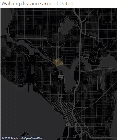 Travel time isochrones with Mapbox