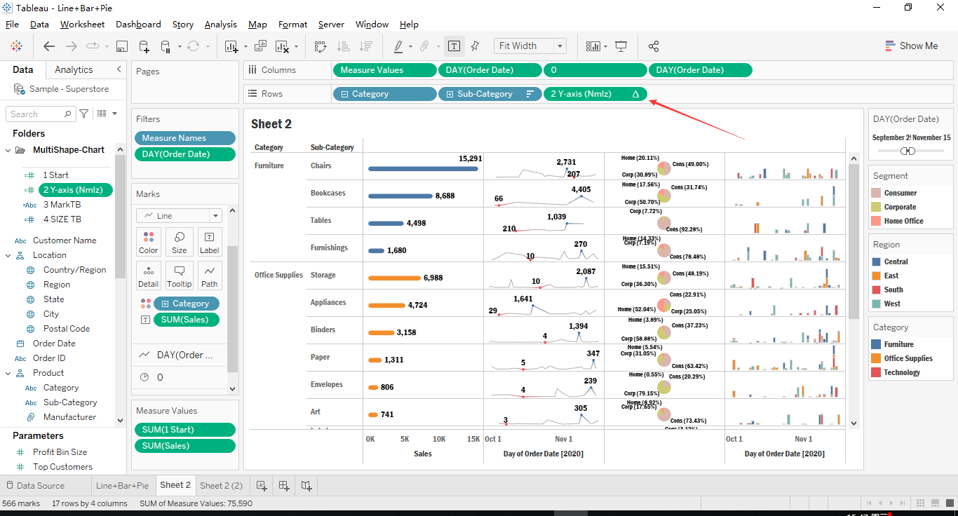 How to make multiple mini charts on one page