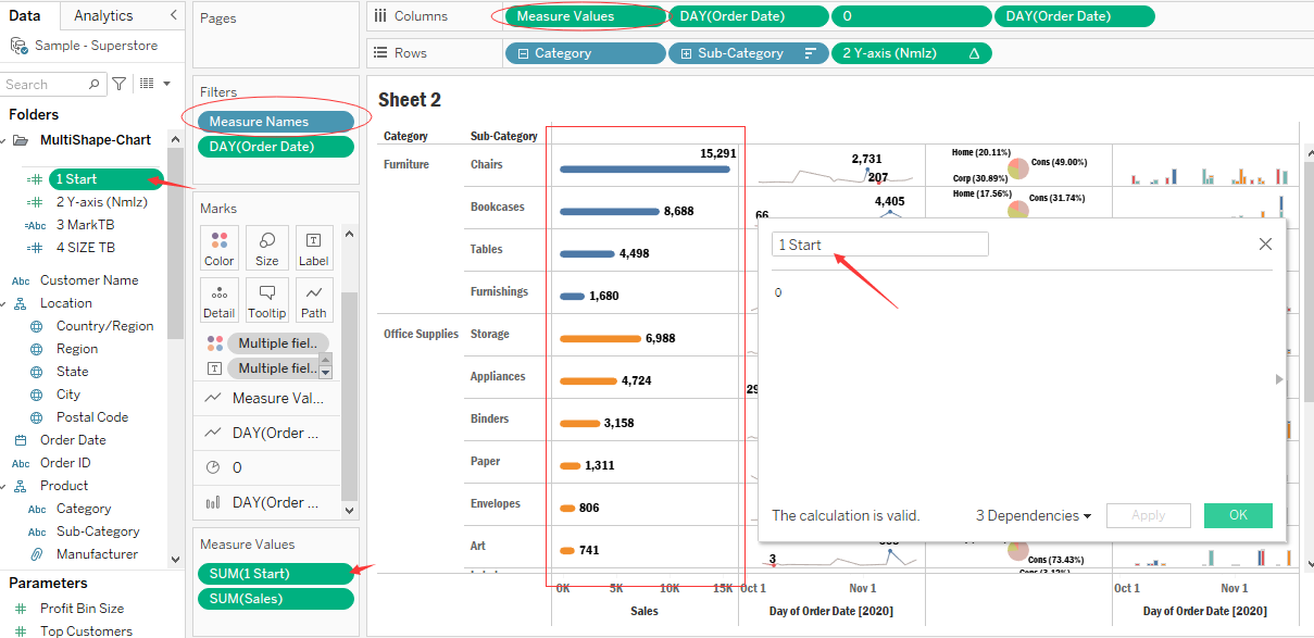 How to make multiple mini charts on one page