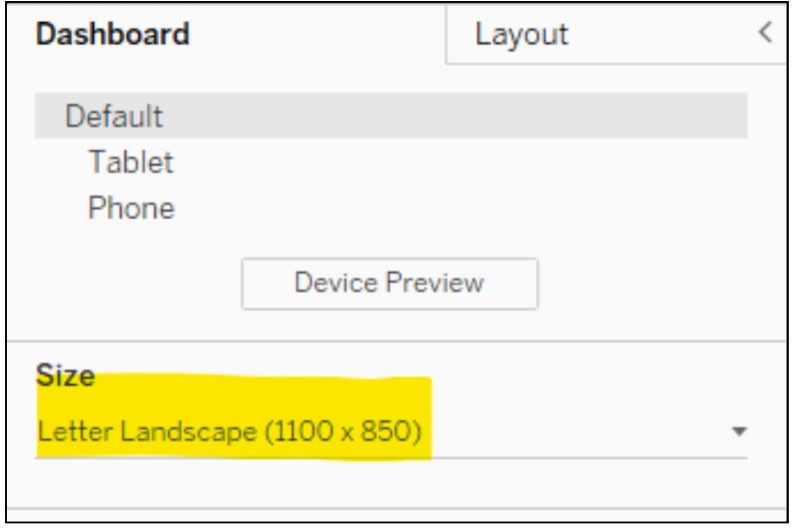 Exporting to PDF with Tableau