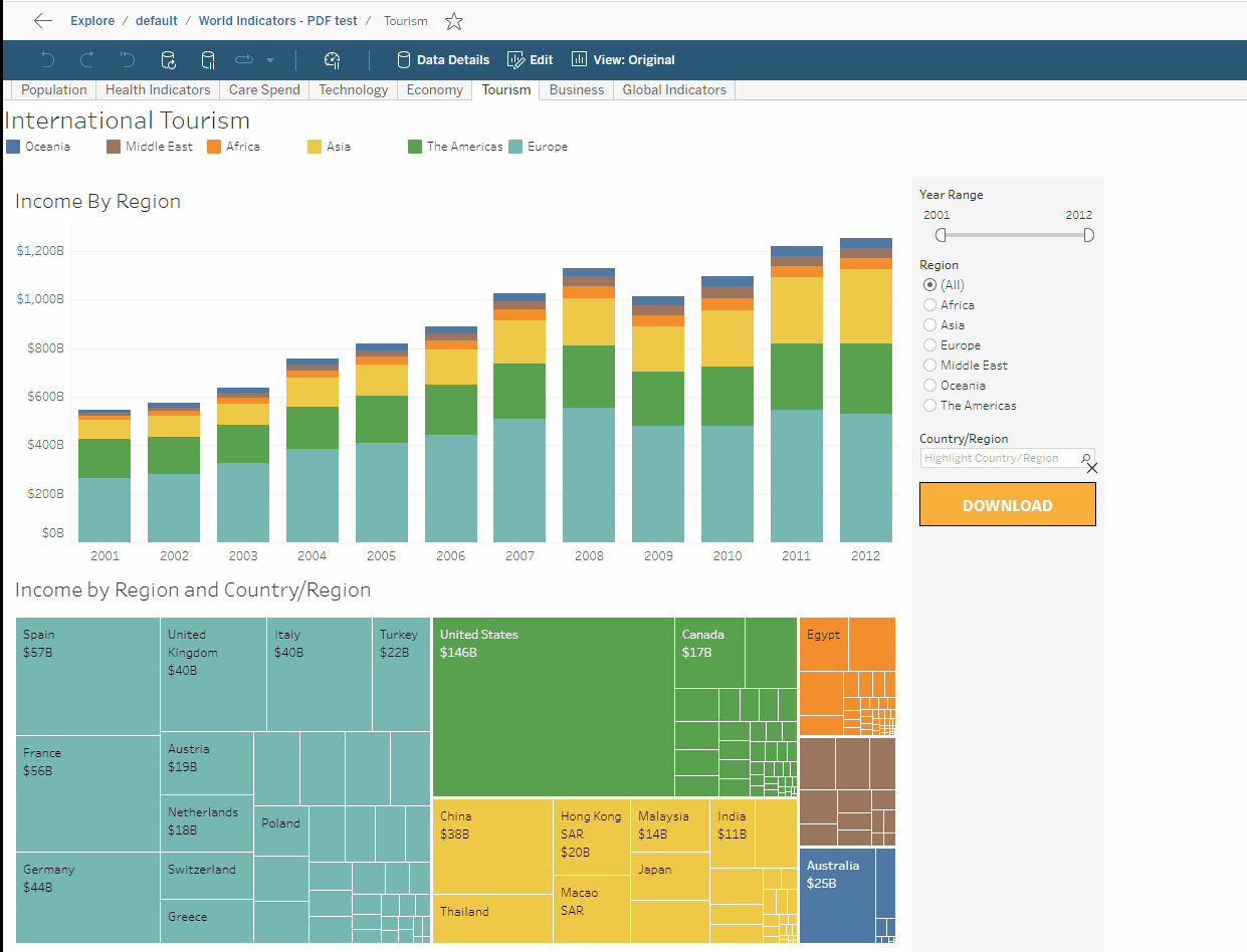 Exporting to PDF with Tableau