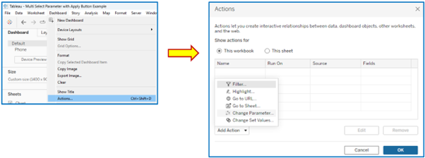 How To Create Multi Select Parameter With Apply Button In Tableau