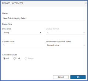 How to create multi-select parameter with apply button in Tableau?